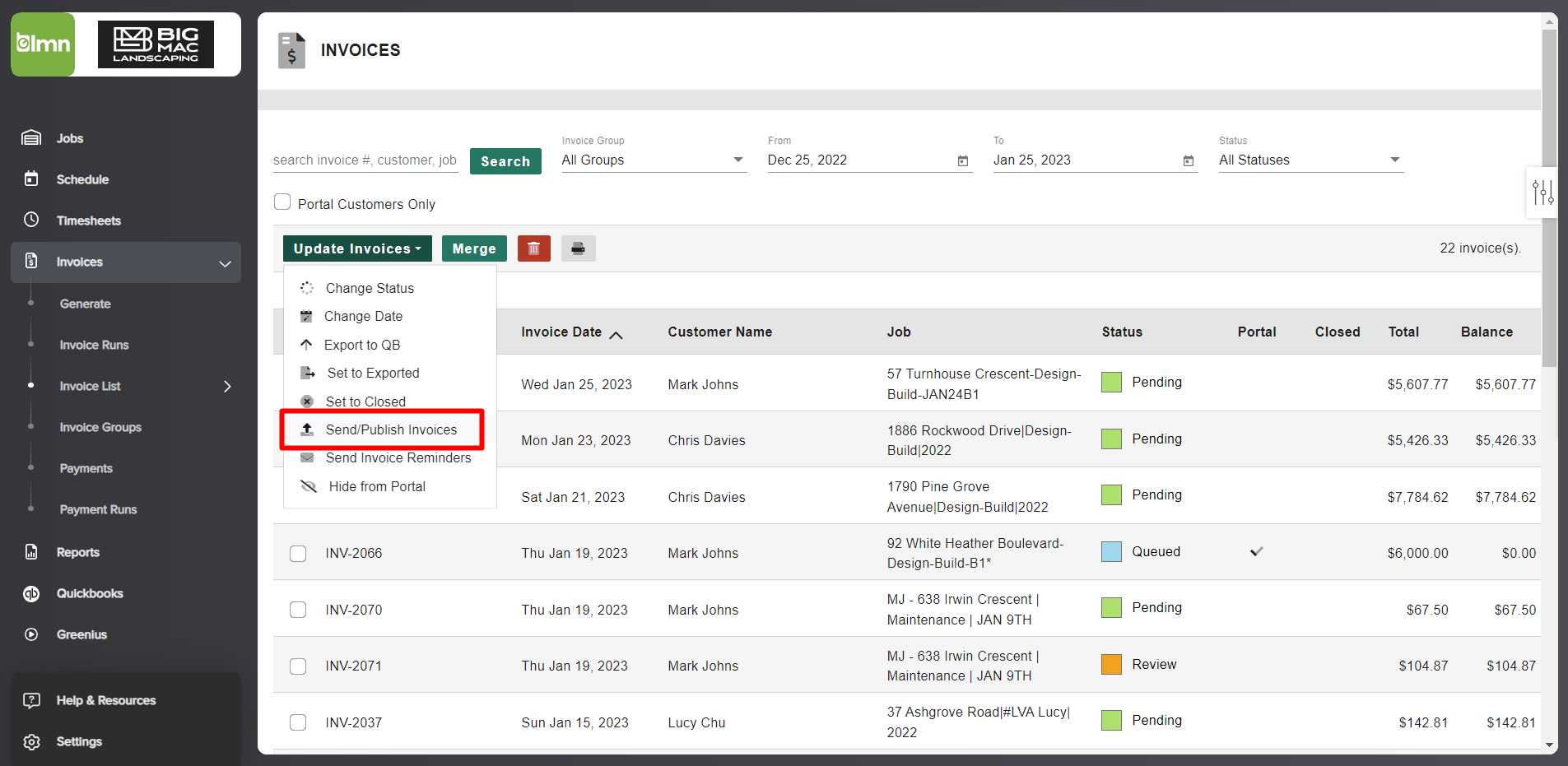 Invoices: FAQ – LMN