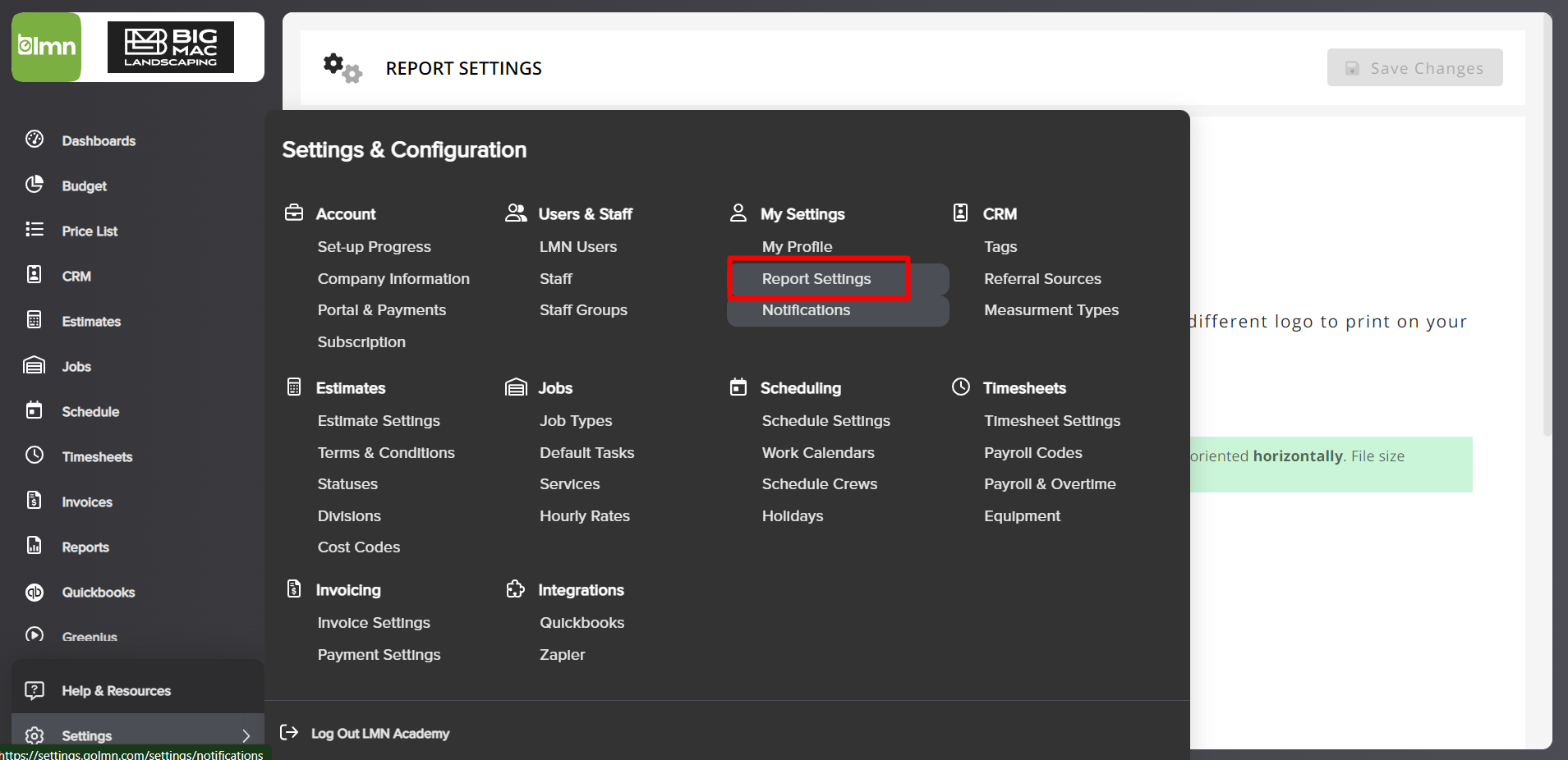 LMN Info: Account Settings – LMN