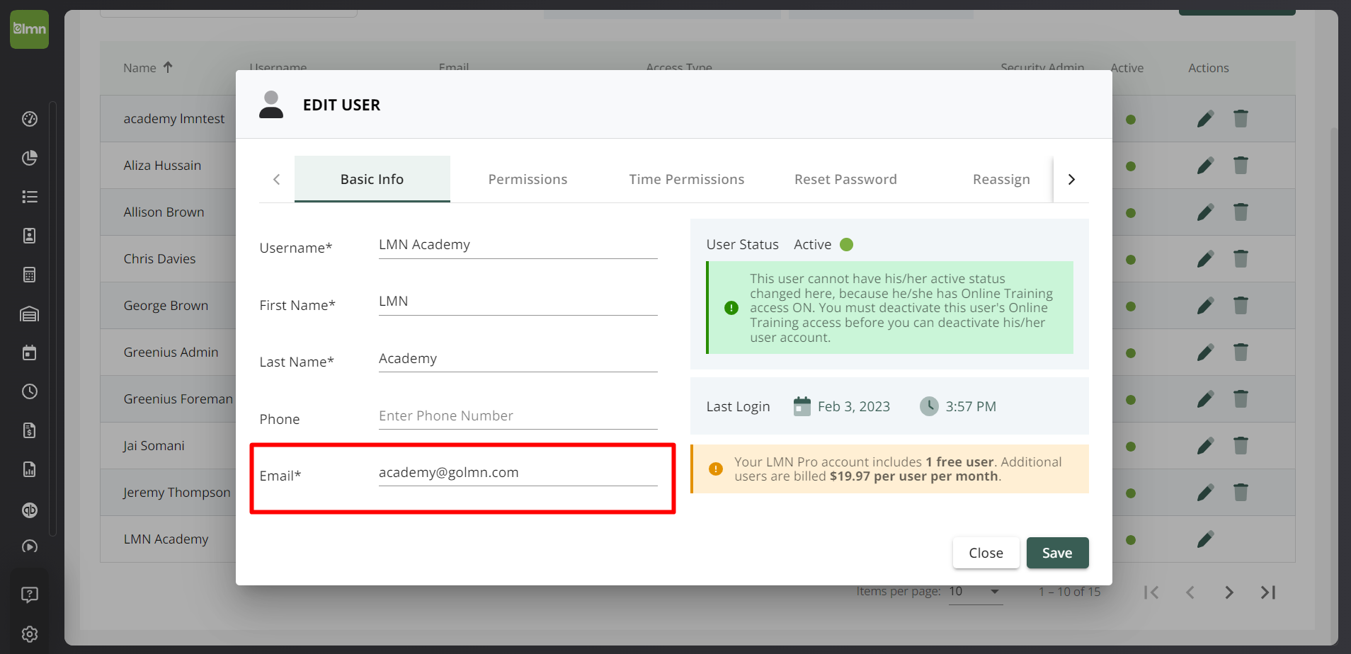 LMN Info: Account Settings – LMN