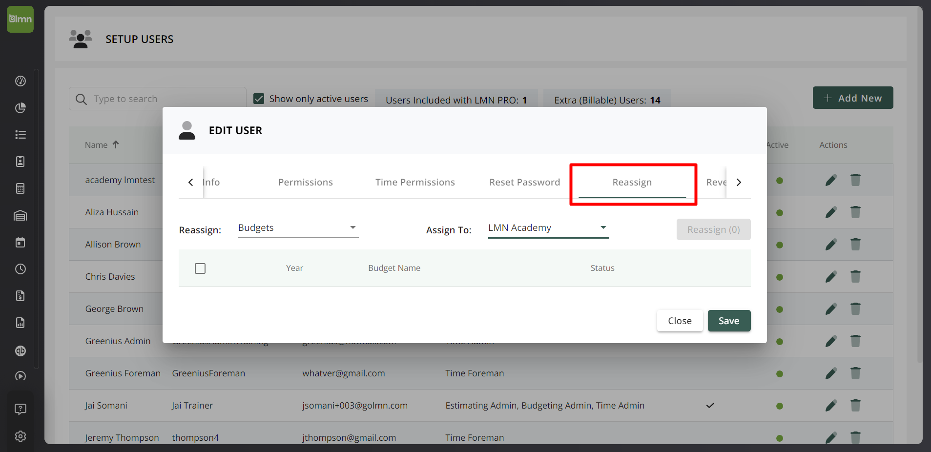 LMN Info: Account Settings – LMN