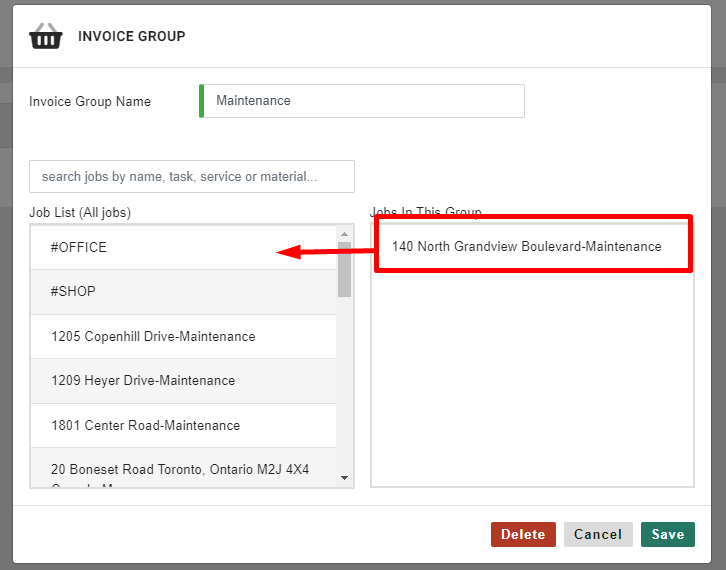 Invoice Groups – LMN
