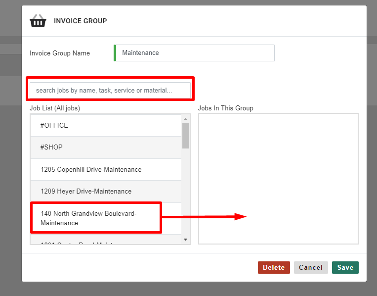 Invoice Groups – LMN