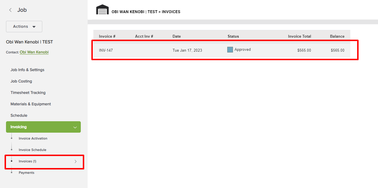 Create an Invoice – LMN